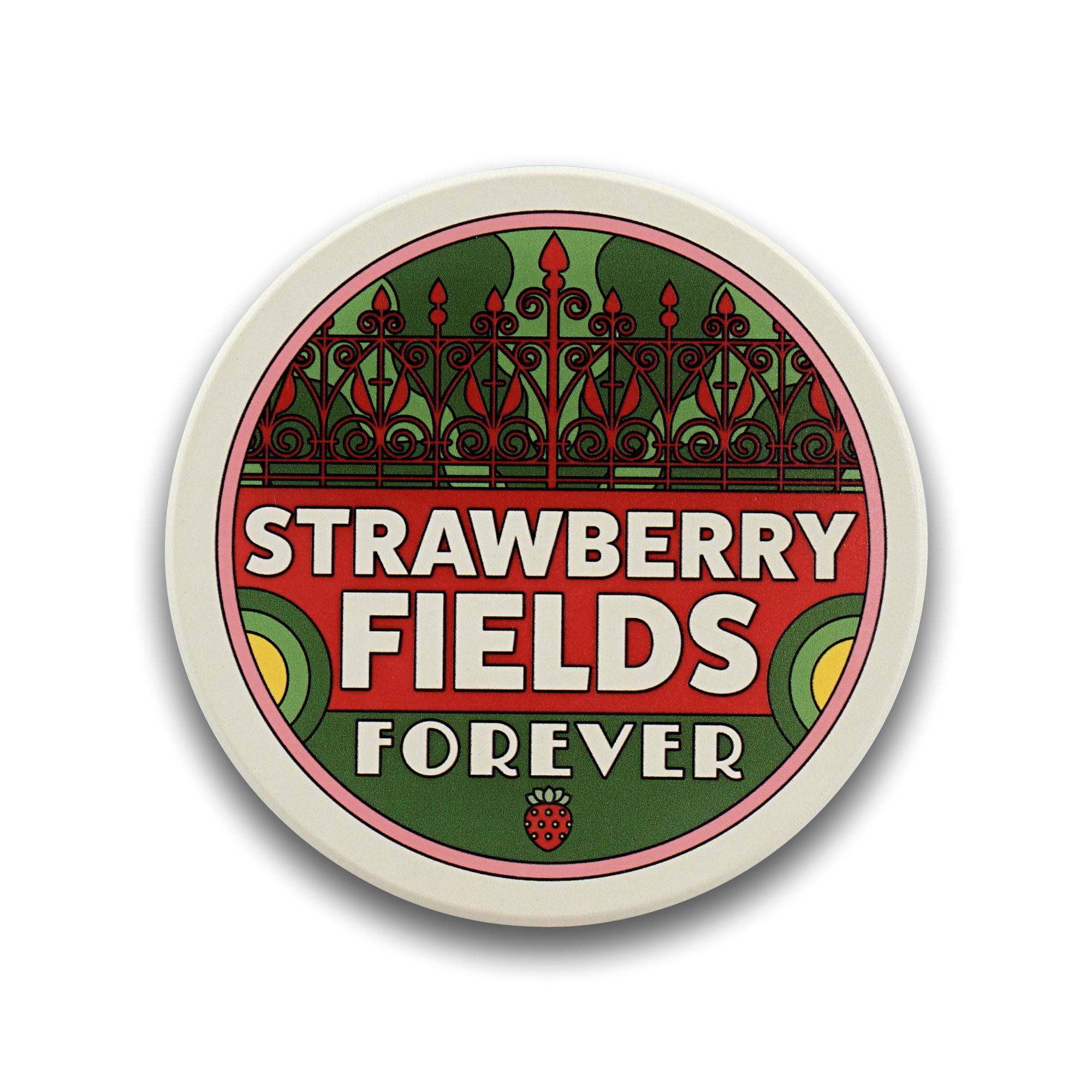 Coaster Single Ceramic - The Beatles (Strawberry Fields) & Half Moon ...