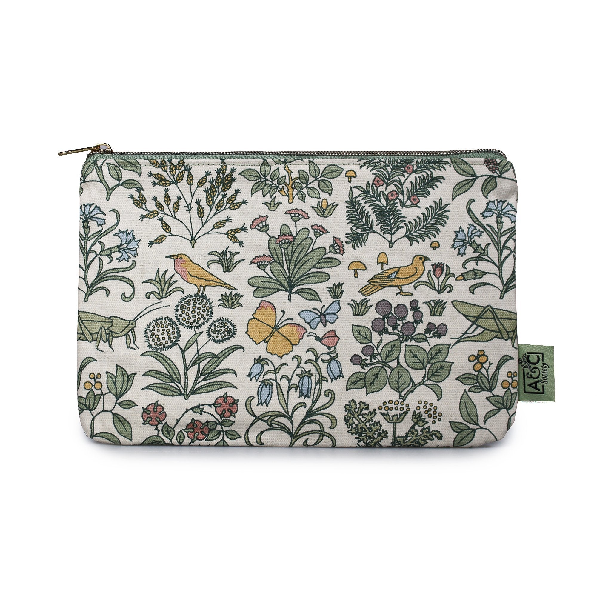 Pouch Cotton (16cm x 24cm) - ACS Voysey (Apothecary's Gdn.) & Half Moon ...